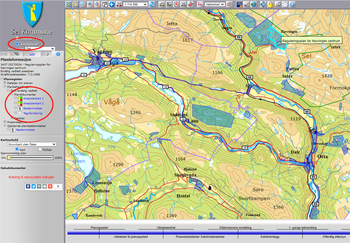 Reguleringsplaner - Sel kommune